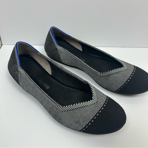 Rothy's | Shoes | Rothys The Flat Grey Mist Cap Toe Knit Slipon Baller ...